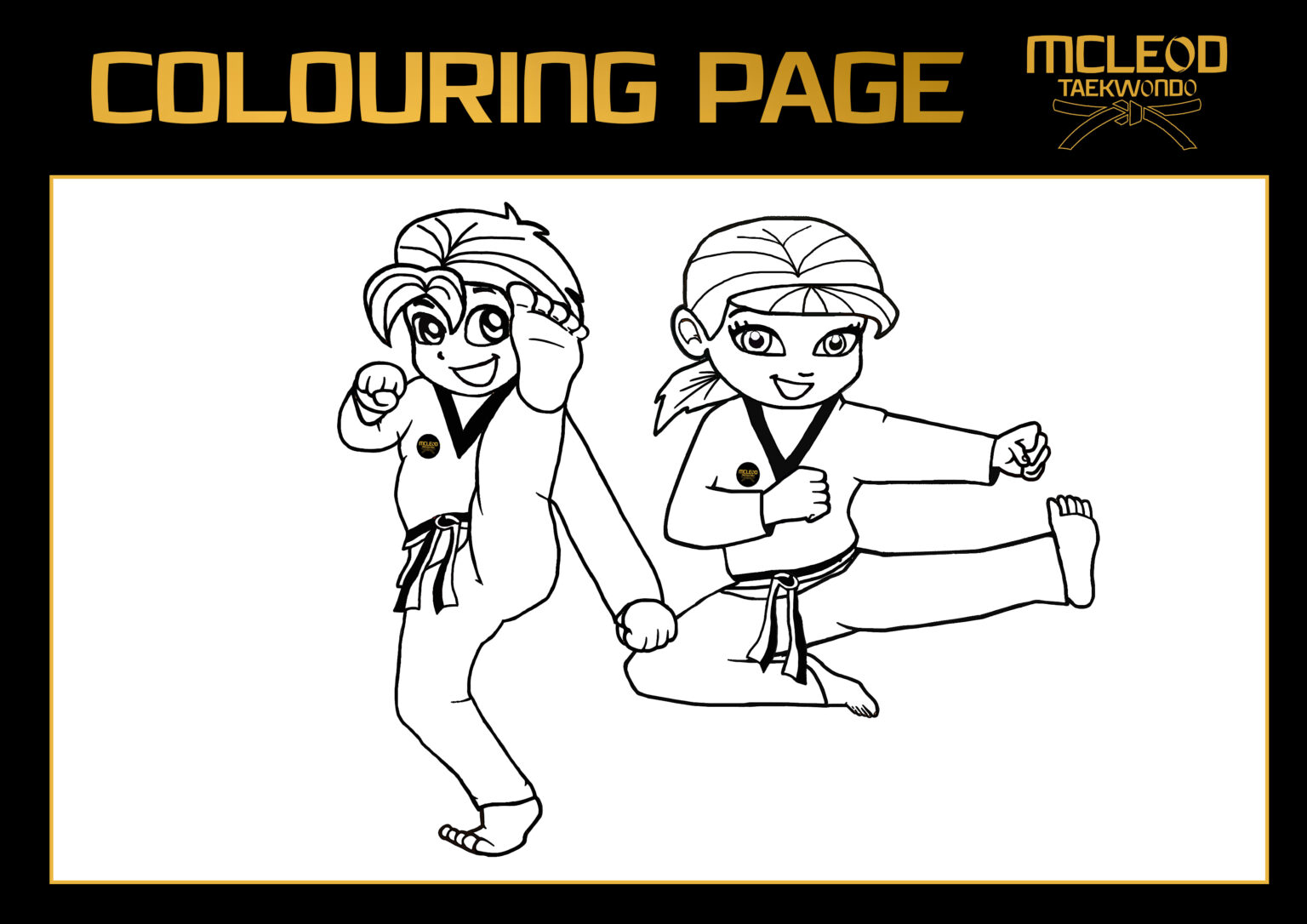 Colouring Page - McLeod Taekwondo